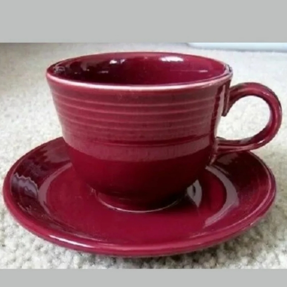 Fiestaware | Dining | Vintage Fiesta Hlc Homer Laughlin Claret Cinnabar ...